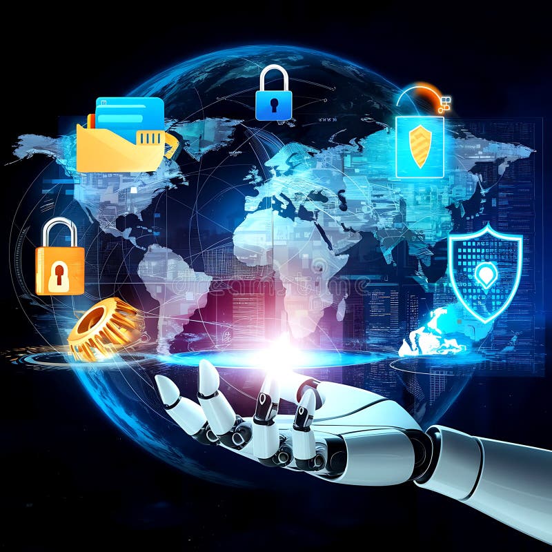 Tech-Empowered Humanity: Bridging Digital and Physical Worlds. Stock ...