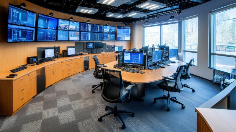 Tech-enabled Control Room Showcasing Strategic Decision-making ...