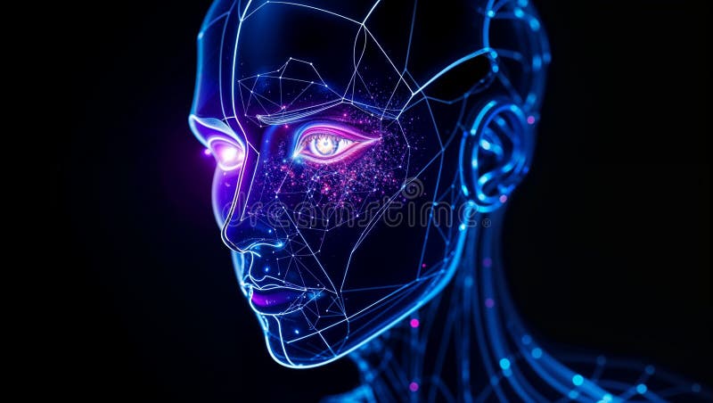 Tech-Enhanced Humanity: the Cyber Aesthetic Stock Illustration ...