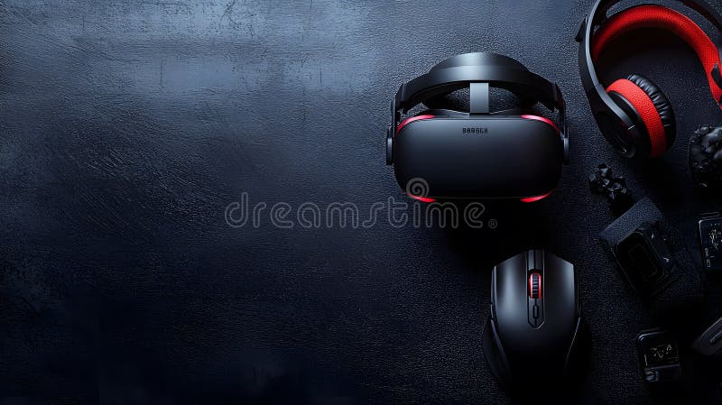 Tech Enthusiast S Desk Flat Lay Setup Stock Illustration - Illustration ...