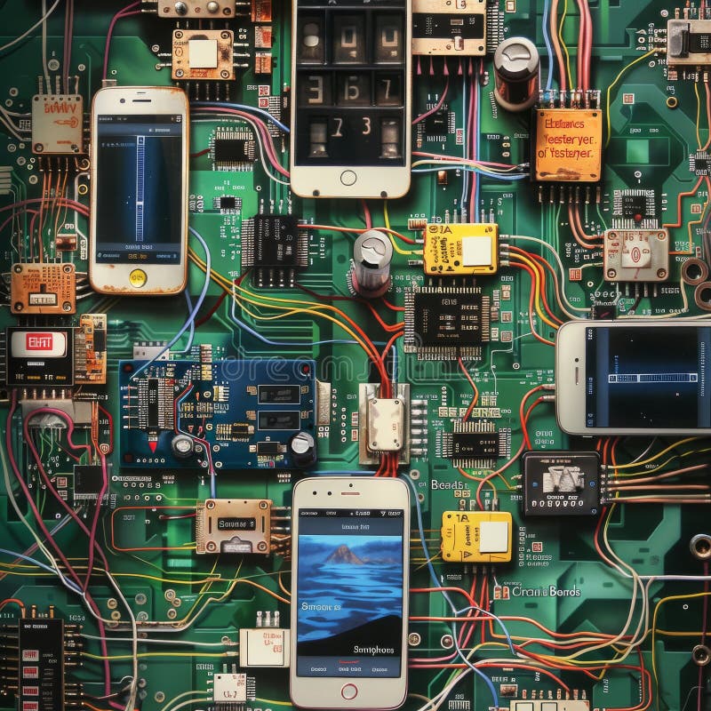 Tech Evolution Collage stock photo. Image of integration - 311937510