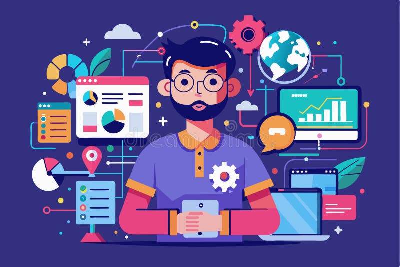 A Tech Expert Engages with Customizable Tools and Digital Interfaces in ...