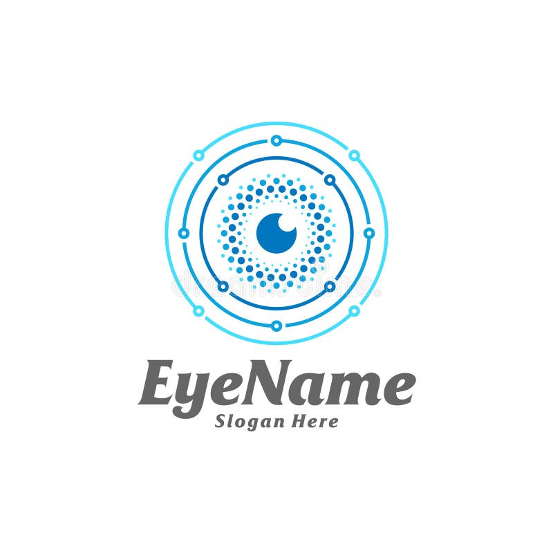 Tech Eye Logo Design Template. Eye Tech Logo Concept Vector Stock ...