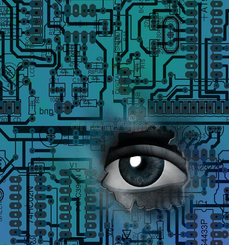 Tech Eye stock illustration. Illustration of machine - 150832727