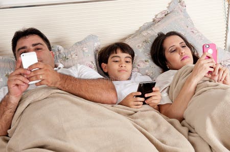 Tech Family stock photo. Image of mordern, crazy, parent - 43184666
