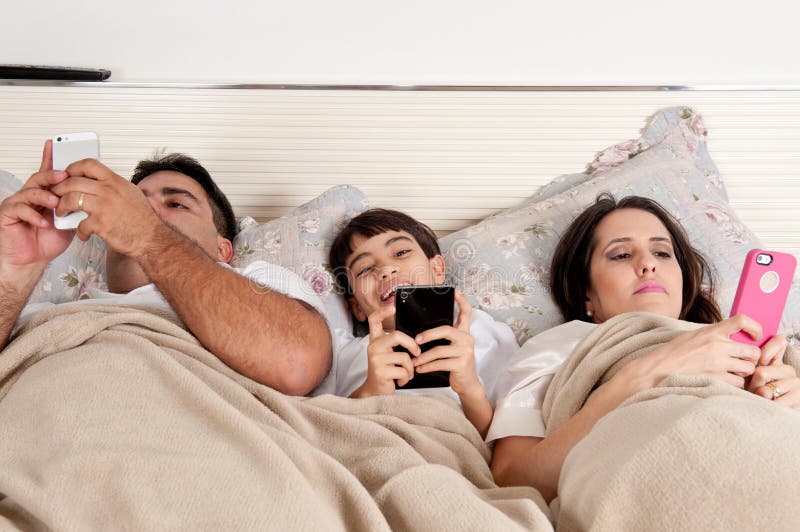 Tech Family stock photo. Image of holding, father, mobile - 43184896