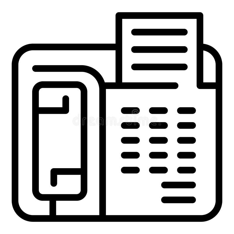 Tech Fax Icon Outline Vector. Support Chat Stock Vector - Illustration ...