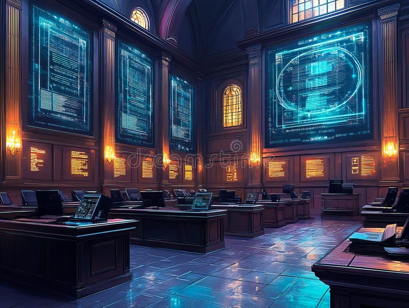 A Tech-focused Command Center or Control Room, Possibly in a Museum ...