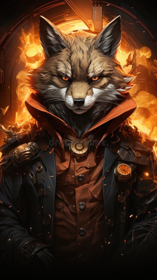 Tech-fox Bet: Anime Art in the Shadows. Created with Generative AI ...