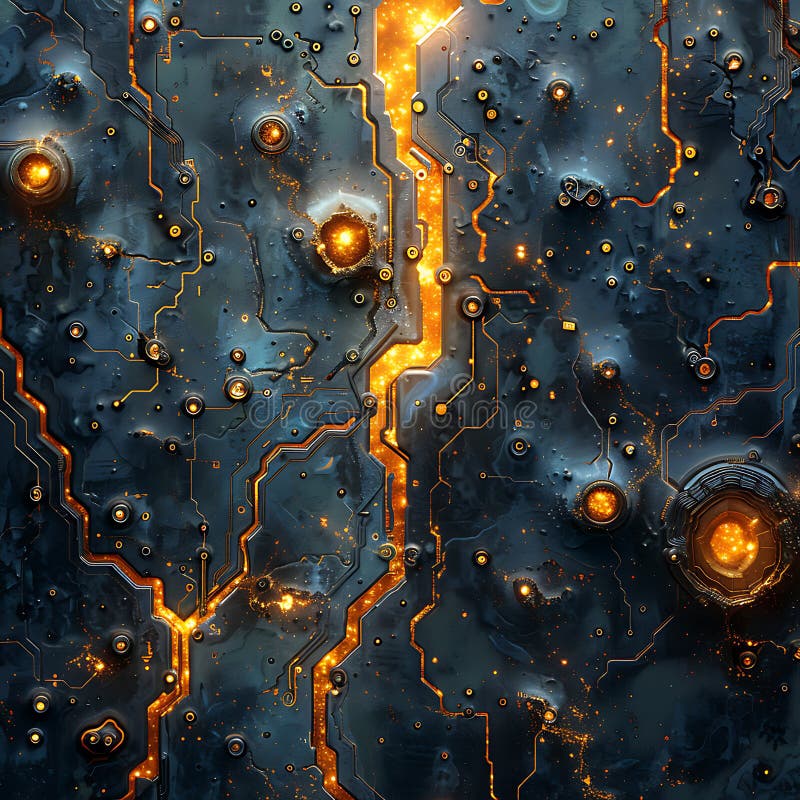 Tech Fusion: Abstract Textures Meet Circuitry Stock Illustration ...