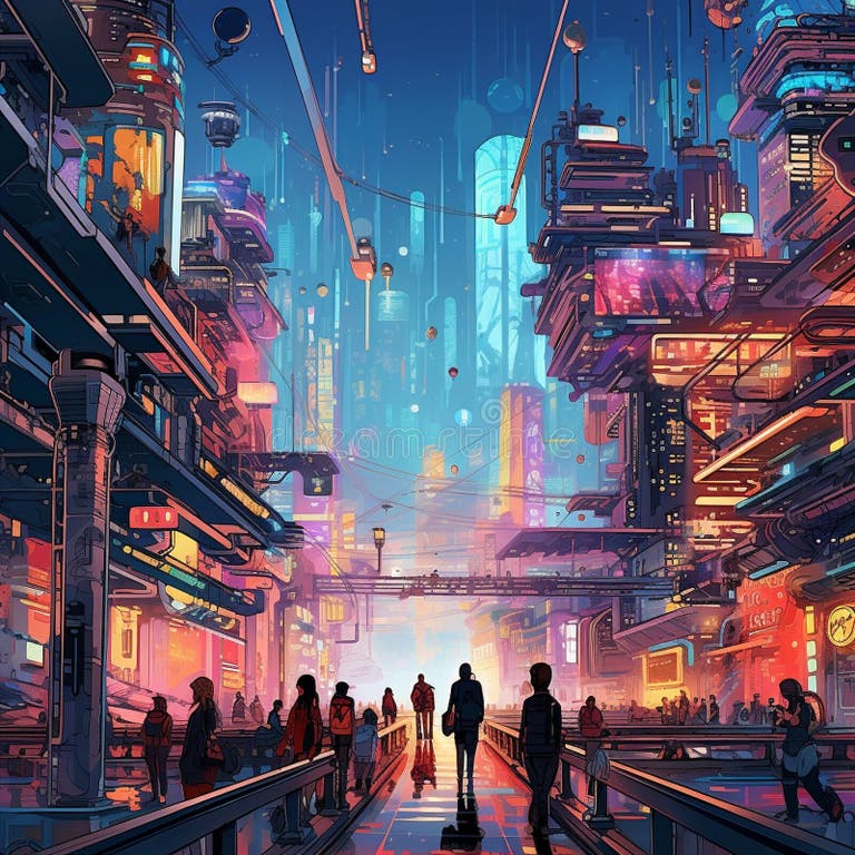 Tech Fusion - Elements of Technology Merging To Create a Futuristic ...