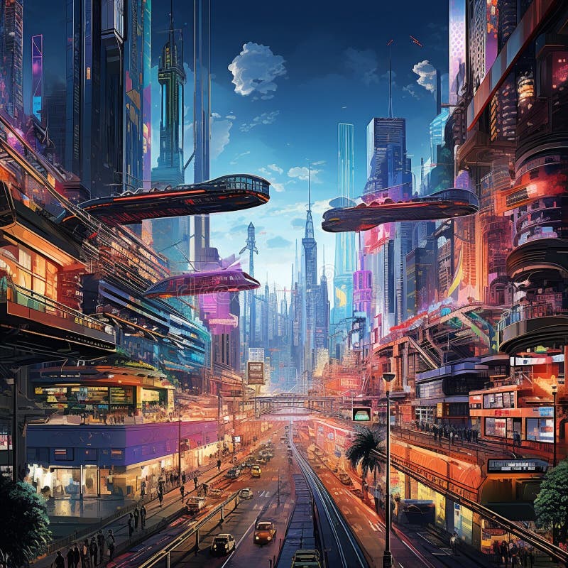 Tech Fusion - Elements of Technology Merging To Create a Futuristic ...