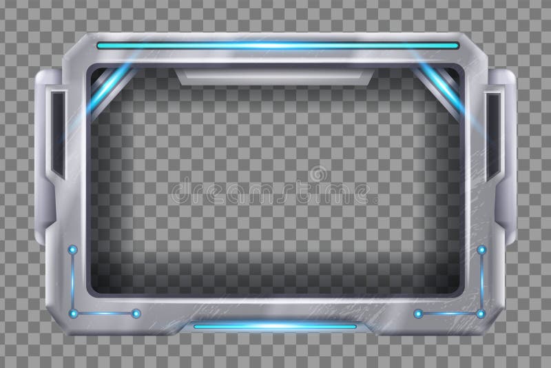 Tech Futuristic Frame Vector Screen, HUD Digital Game Border Panel, UI ... Tech Futuristic Frame Vector Screen, HUD Digital Game Border Panel, UI ...