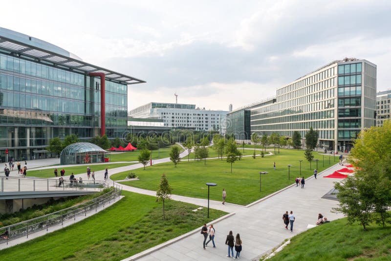 Tech Gate Vienna Science and Technology Park Stock Illustration ...