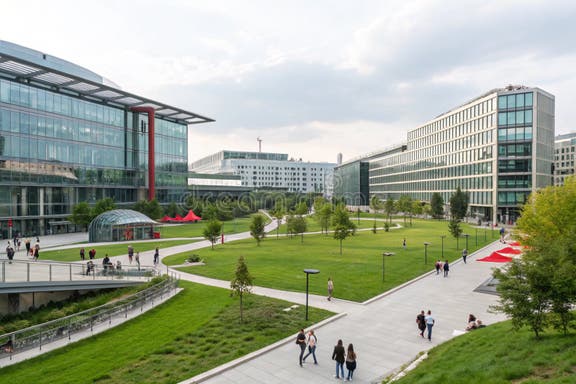 Tech Gate Vienna Science and Technology Park Stock Illustration ...