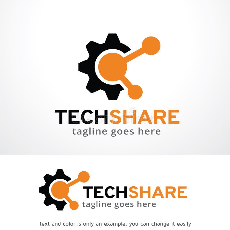 Tech Gear Logo Template Design Vector Stock Vector - Illustration of ...