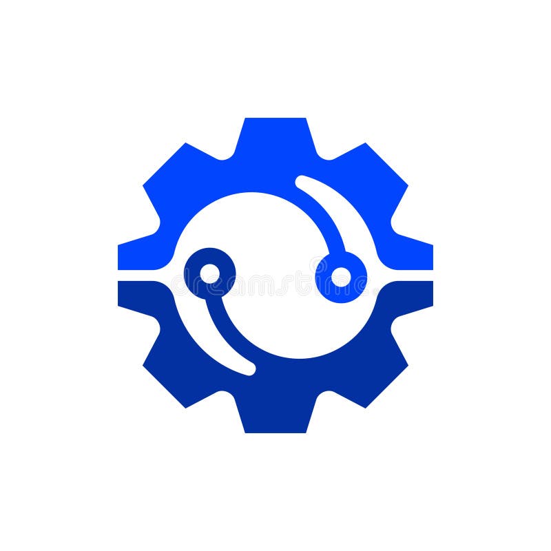 Tech Gear Logo Vector Design Template. Gear Logo Template Vector Icon ...