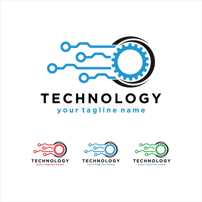 Tech Gear Logo Vector Design Template. Technology Logo Template Design ...