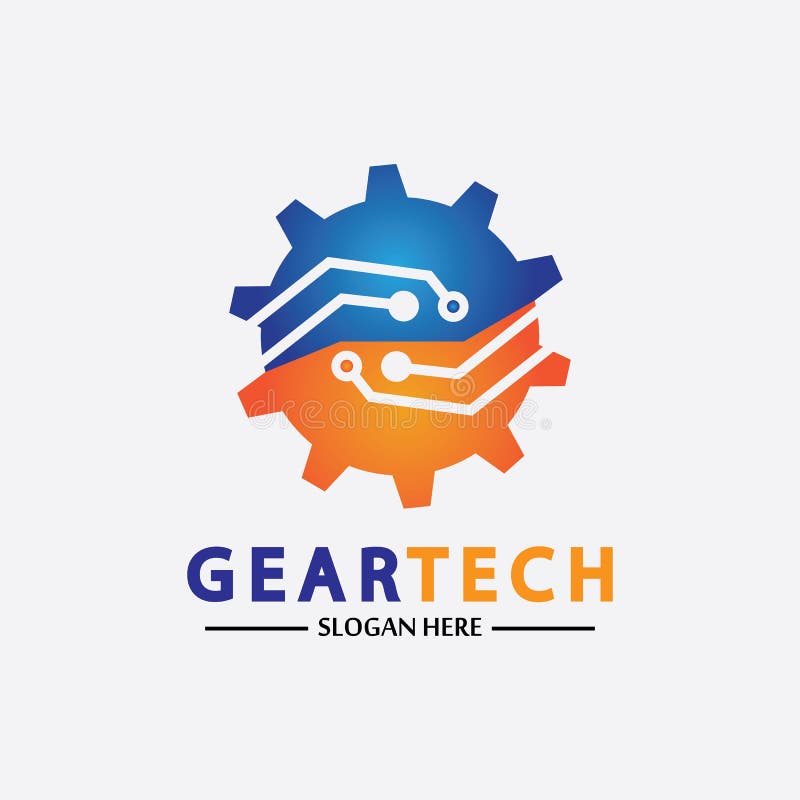 Tech Gear Logo Vector Design Template. Technology Logo Template Design ...