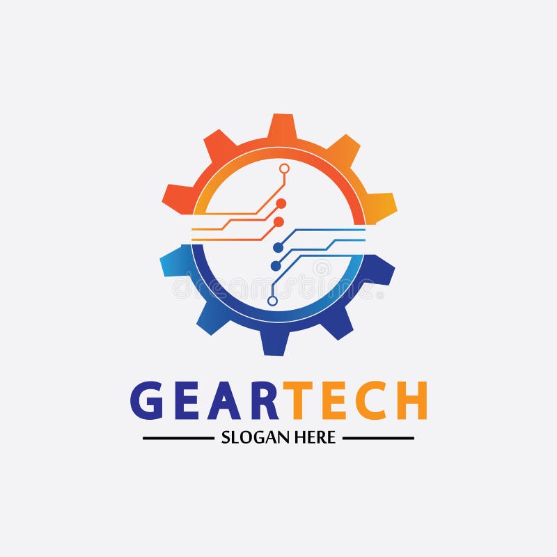 Tech Gear Logo Vector Design Template. Technology Logo Template Design ...