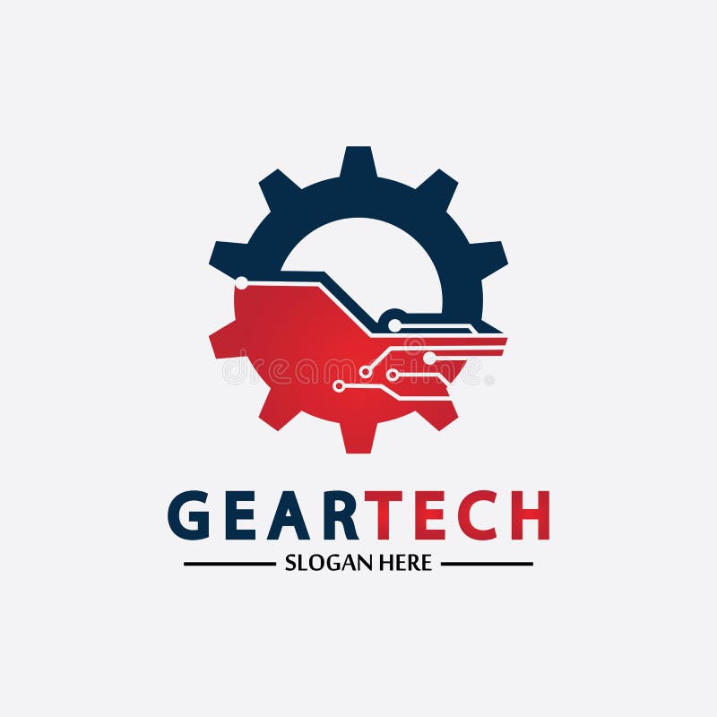 Tech Gear Logo Vector Design Template. Technology Logo Template Design ...
