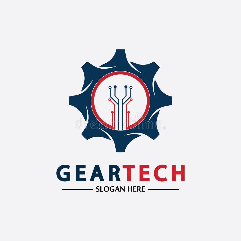 Tech Gear Logo Vector Design Template. Technology Logo Template Design ...