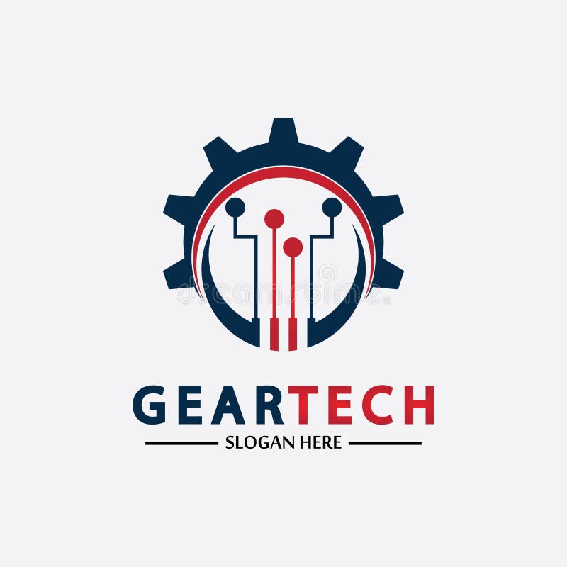 Tech Gear Logo Vector Design Template. Technology Logo Template Design ...