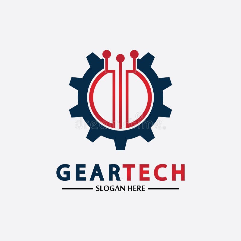Tech Gear Logo Vector Design Template. Technology Logo Template Design ...
