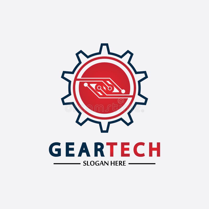 Tech Gear Logo Vector Design Template. Technology Logo Template Design ...