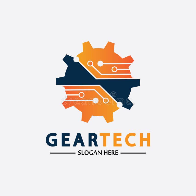 Tech Gear Logo Vector Design Template. Technology Logo Template Design ...