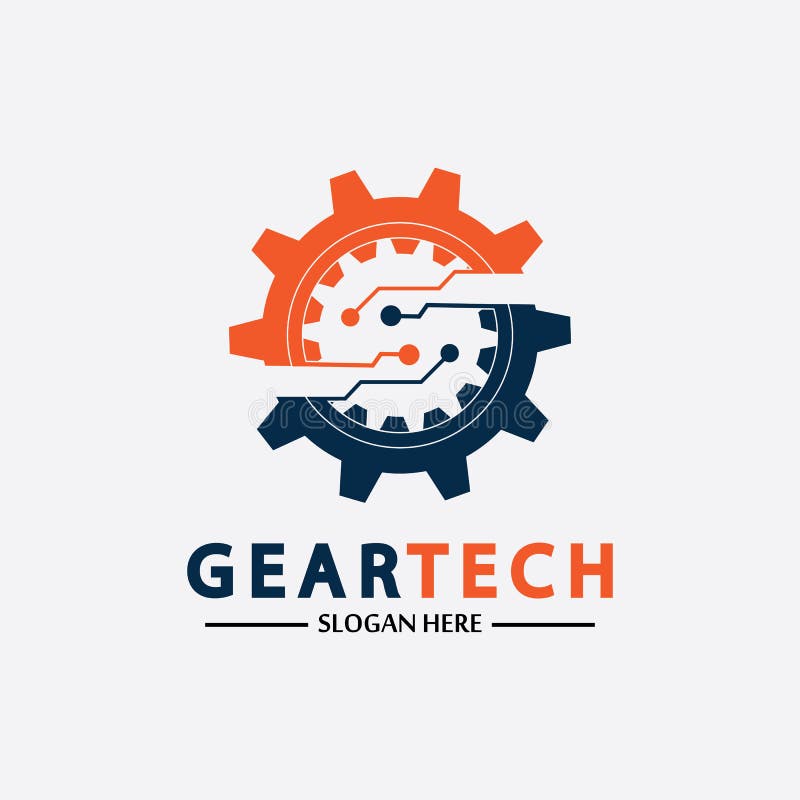Tech Gear Logo Vector Design Template. Technology Logo Template Design ...