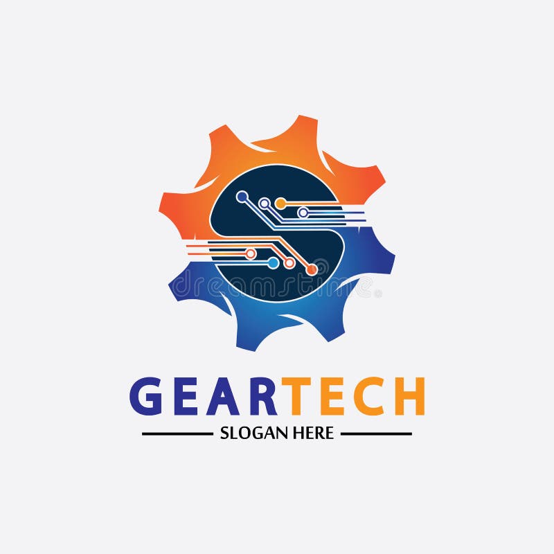 Tech Gear Logo Vector Design Template. Technology Logo Template Design ...