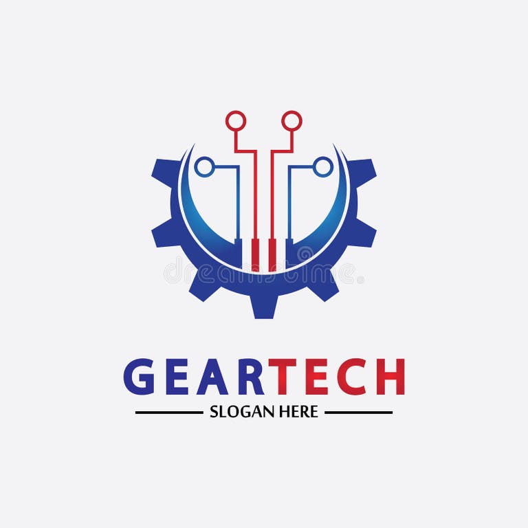 Tech Gear Logo Vector Design Template. Technology Logo Template Design ...