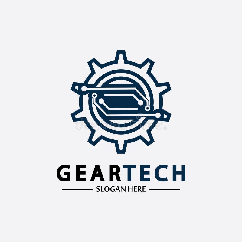 Tech Gear Logo Vector Design Template. Technology Logo Template Design ...