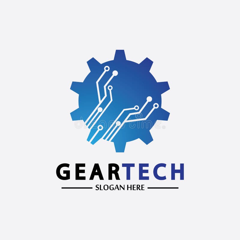 Tech Gear Logo Vector Design Template. Technology Logo Template Design ...