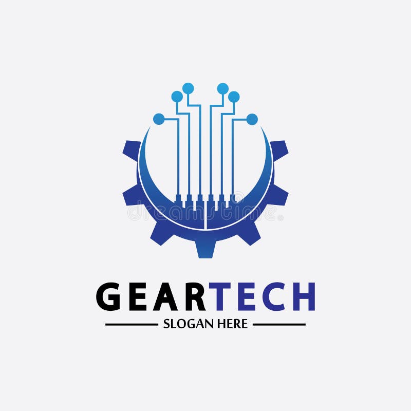 Tech Gear Logo Vector Design Template. Technology Logo Template Design ...