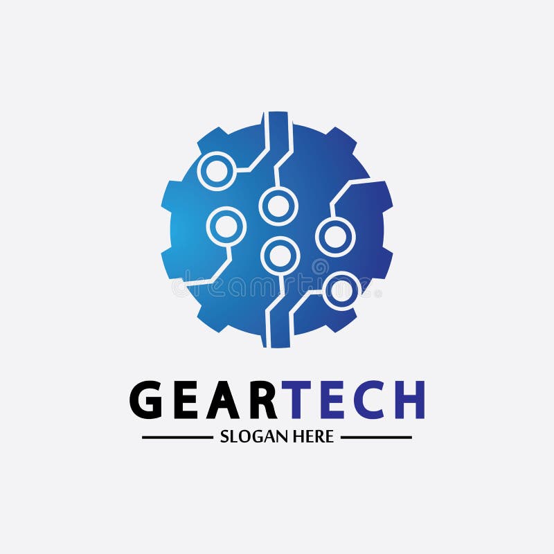 Tech Gear Logo Vector Design Template. Technology Logo Template Design ...