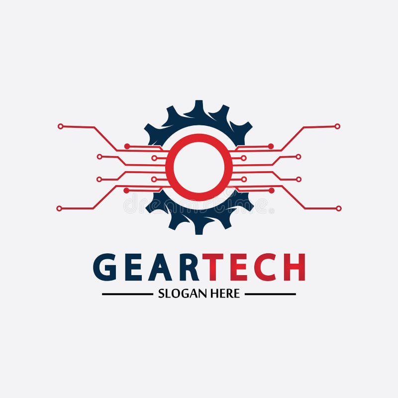 Tech Gear Logo Vector Design Template. Technology Logo Template Design ...