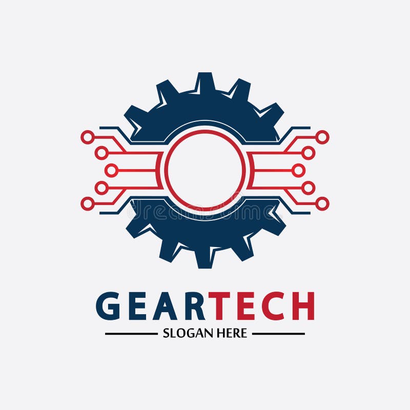 Tech Gear Logo Vector Design Template. Technology Logo Template Design ...