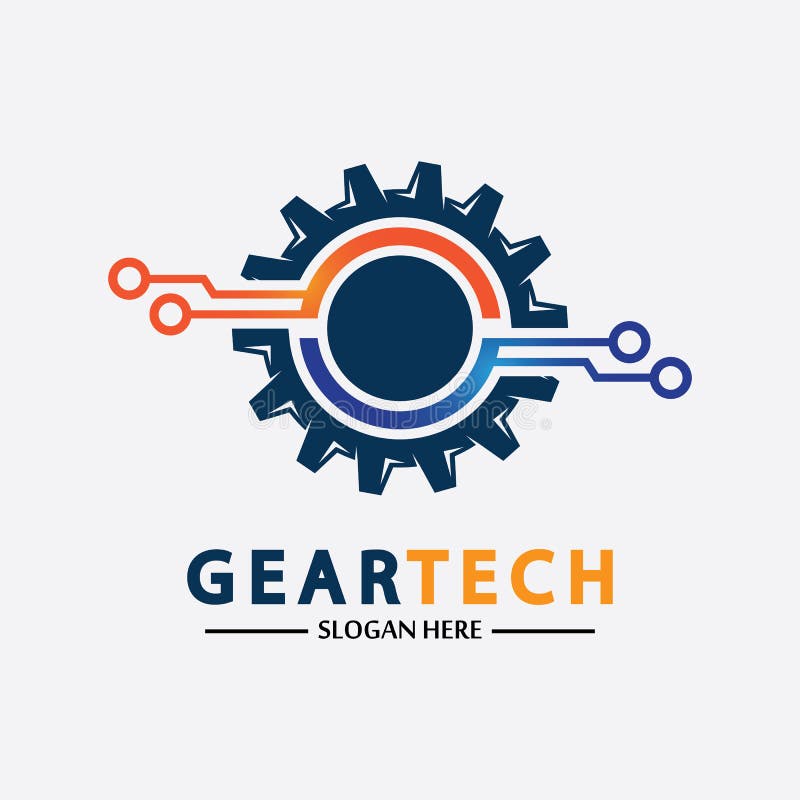Tech Gear Logo Vector Design Template. Technology Logo Template Design ...
