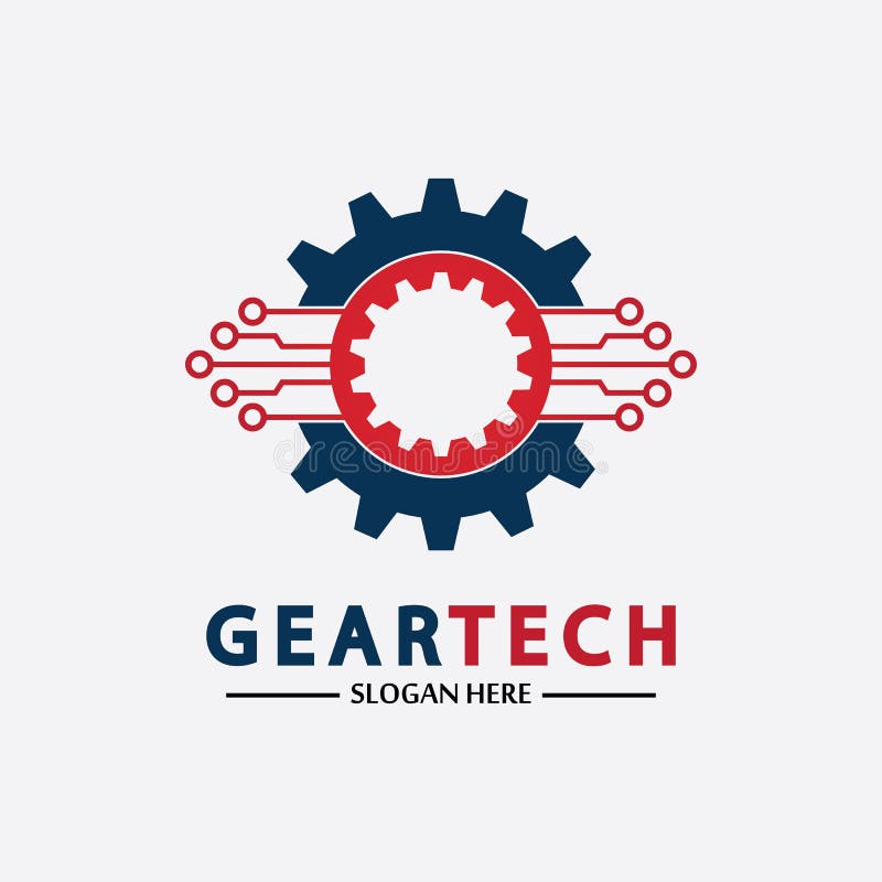 Tech Gear Logo Vector Design Template. Technology Logo Template Design ...