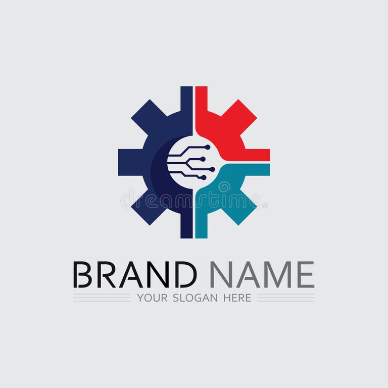 Tech Gear Logo Vector Design Template. Technology Logo Template Design ...
