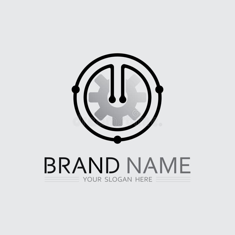 Tech Gear Logo Vector Design Template. Technology Logo Template Design ...