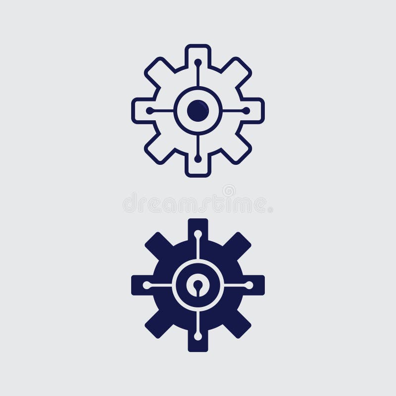 Tech Gear Logo Vector Design Template. Technology Logo Template Design ...