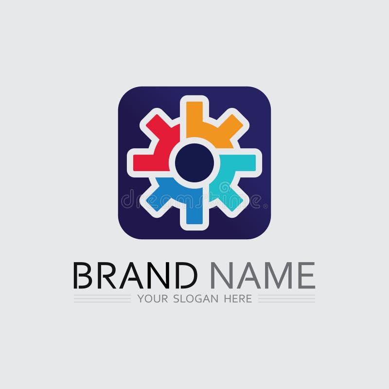 Tech Gear Logo Vector Design Template. Technology Logo Template Design ...