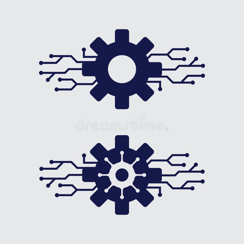 Tech Gear Logo Vector Design Template. Technology Logo Template Design ...