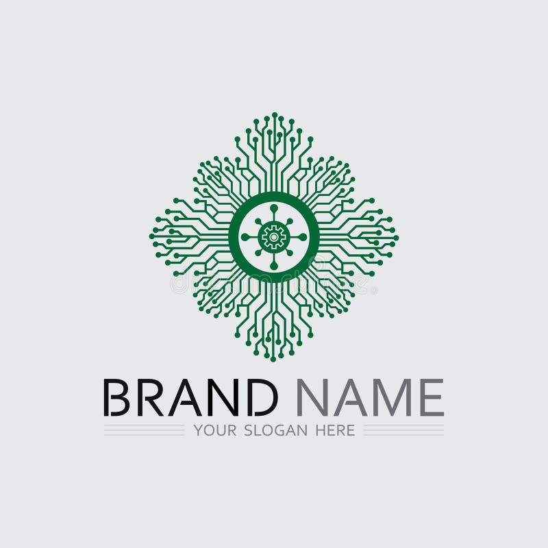 Tech Gear Logo Vector Design Template. Technology Logo Template Design ...