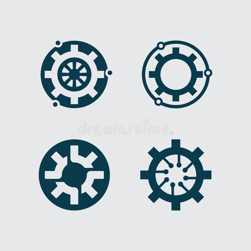 Tech Gear Logo Vector Design Template. Technology Logo Template Design ...