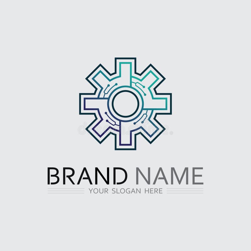 Tech Gear Logo Vector Design Template. Technology Logo Template Design ...