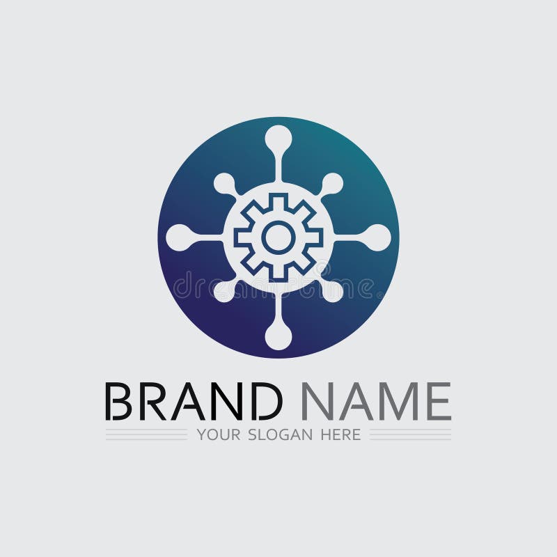 Tech Gear Logo Vector Design Template. Technology Logo Template Design ...